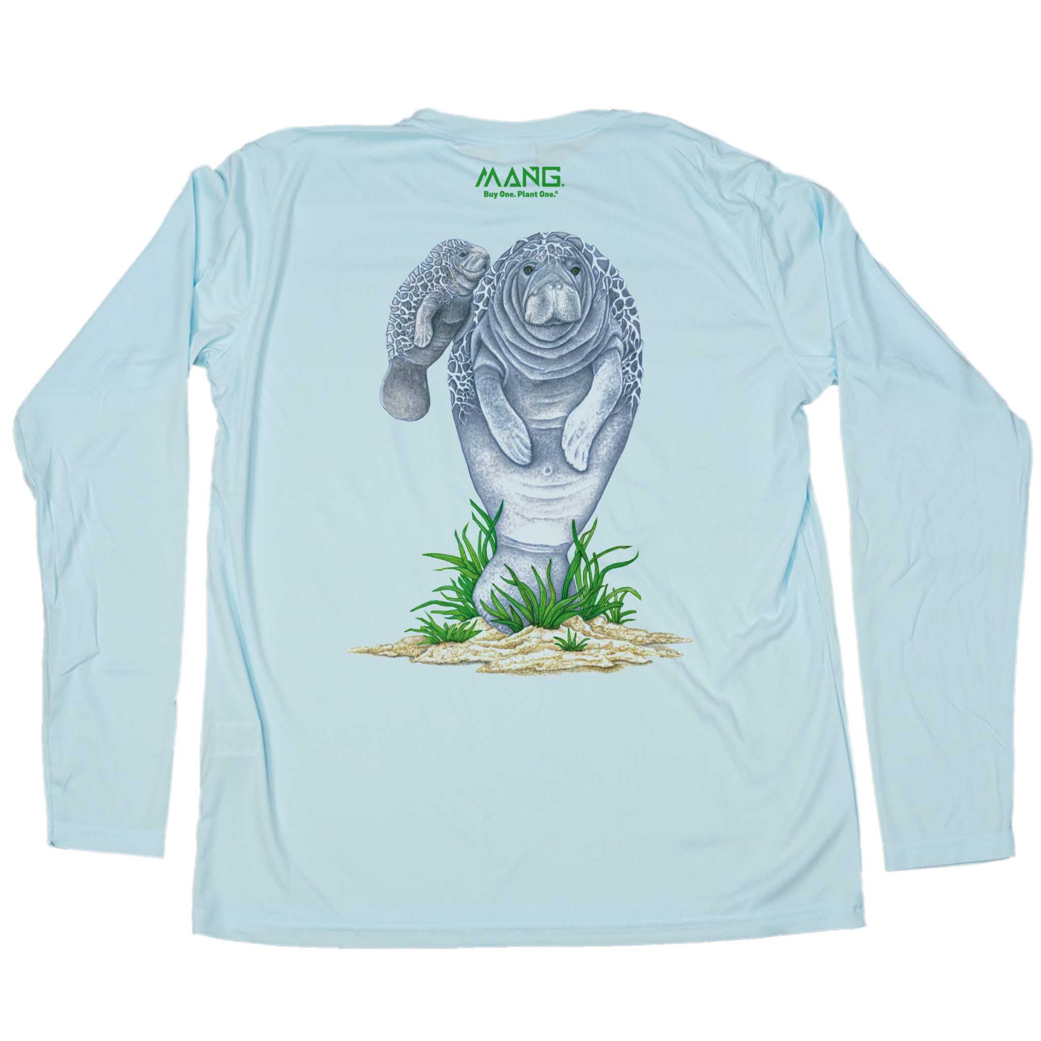Men's Mamma Manatee Long Sleeve UPF 50 Sun Shirt | MANG Gear