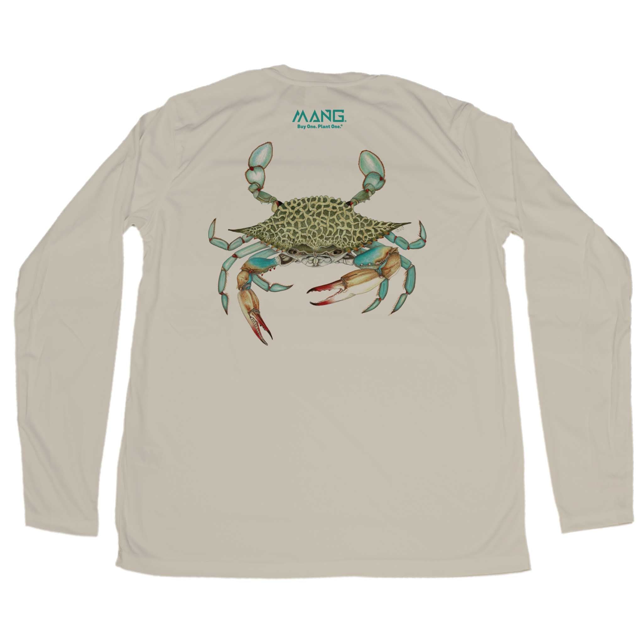 Men's Blue Crab Performance Longsleeve Shirt | MANG Gear