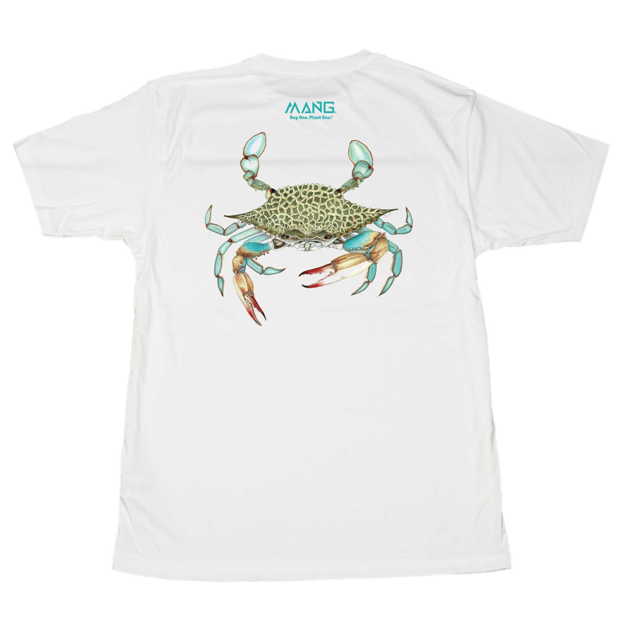 Men's Blue Crab Performance Shortsleeve Shirt | MANG Gear
