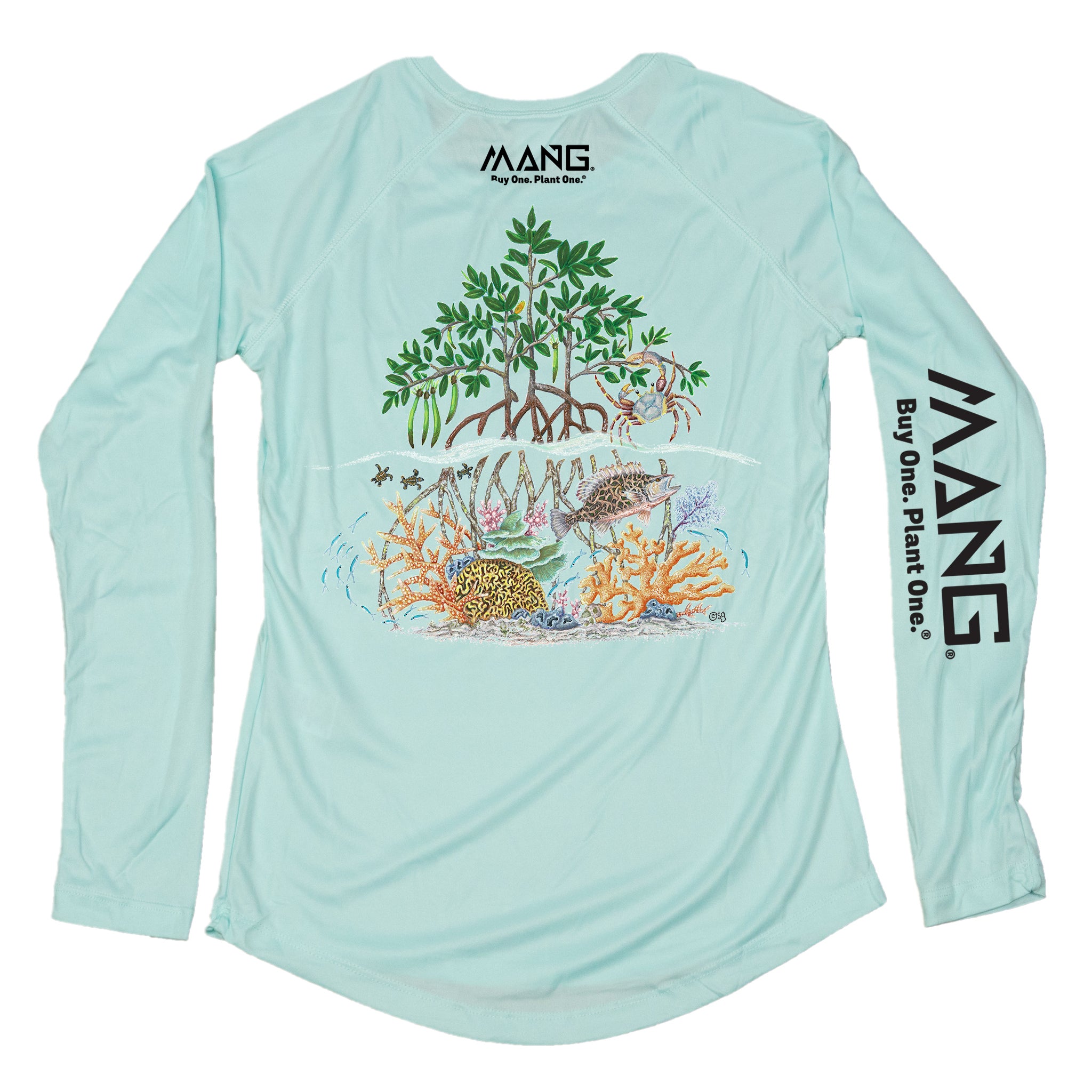 Women's Coral Reef Long Sleeve UPF 50 Sun Shirt | MANG Gear